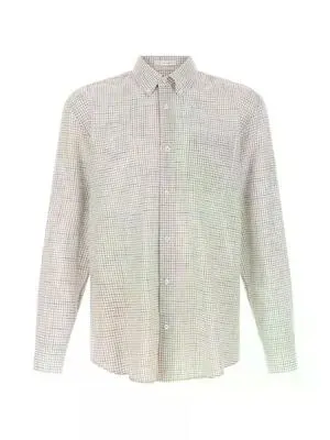 THE ROW Pompeo Checked Cotton-chambray Shirt