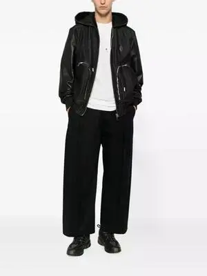 YES LONDON Contrast Sleeve Hooded Denim Jacket