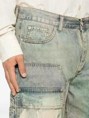 YES LONDON Faded Cargo Shorts