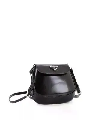 Prada Cleo Flap Spazzolato Leather Mini Shoulder Bag