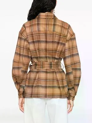 Polo Ralph Lauren Wool Blend Plaid Check Belted Shirt