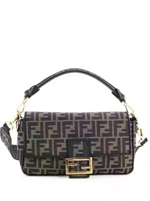 Fendi Zucca Canvas Medium Shoulder Bag - Brown