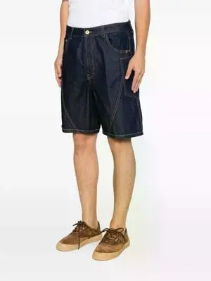 YES LONDON Contrast-stitch Denim Shorts
