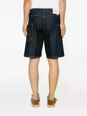 YES LONDON Contrast-stitch Denim Shorts