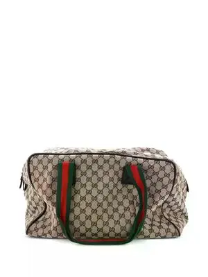 Gucci Gg Canvas Travel Duffle Bag - Brown