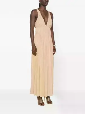 Tove Ouida Pleated Maxi Dress - Neutrals
