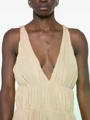Tove Ouida Pleated Maxi Dress - Neutrals