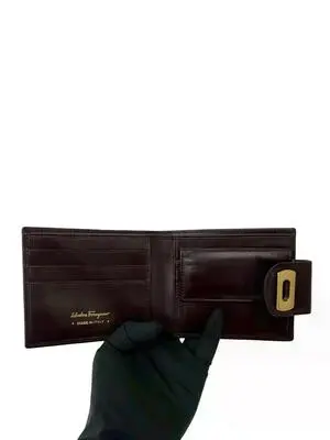 FERRAGAMO 2010-2026 Leather Gancini Bifold Wallet Small Wallets