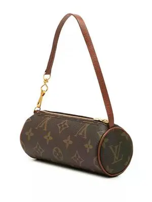 LOUIS VUITTON Monogram Papillon Pochette Handbag - Brown