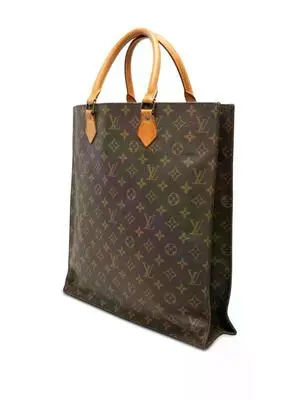 LOUIS VUITTON Monogram Sac Plat Tote Bag - Brown