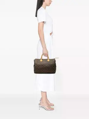 LOUIS VUITTON Monogram Speedy 35 Boston Bag - Brown