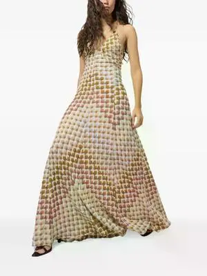 Missoni Zigzag-knit Open-back Dress