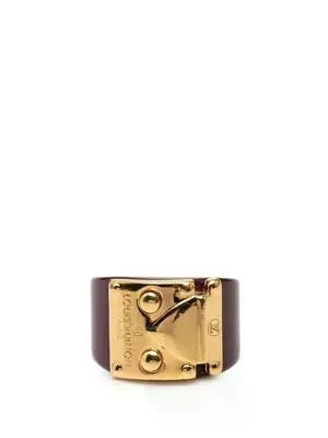 LOUIS VUITTON Resin Gold Plated Ring - Red