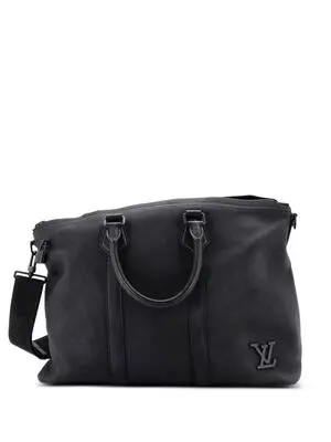 LOUIS VUITTON Aerogram Lock It Tote Satchel - Black