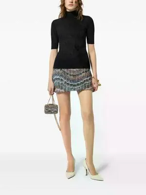 Missoni Ribbed Knit High Neck Sweater