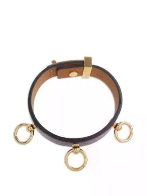 Hermès 2016 Mini Dog Anneaux Leather Bracelet