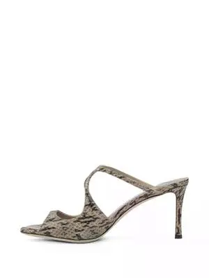JIMMY CHOO Anise Snakeskin Effect Sandals - Neutrals
