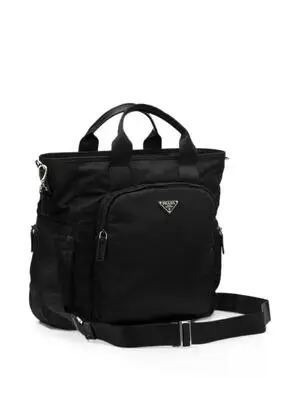 Prada Re-nylon Logo Plaque Shoulder Bag