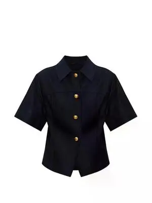 Max Mara Short-sleeve Button-up Jacket