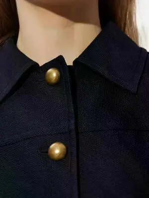 Max Mara Short-sleeve Button-up Jacket