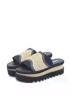Stella McCartney Beige Mesh Platform Sandals