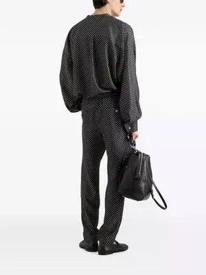 Dolce & Gabbana Polka Dot-print Silk Twill Trousers