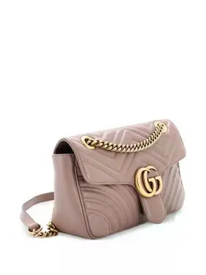 Gucci Gg Marmont Matelassé Leather Medium Shoulder Bag - Neutrals