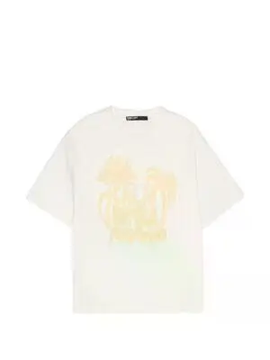 Bimba Y Lola Embroidered Logo Cotton T-shirt - Neutrals