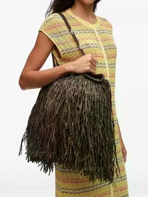 Bimba Y Lola Raffia Effect Shoulder Bag