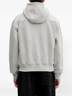 Rhude Logo Embroidered Zip-up Hoodie