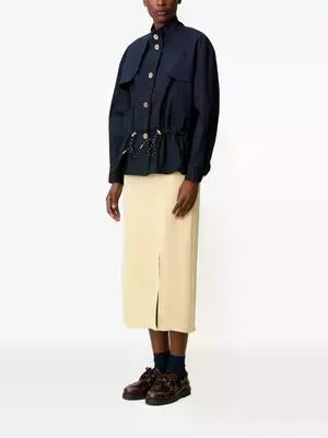 Claudie Pierlot Drawstring Waist Storm Flap Parka