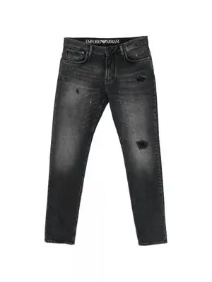 Emporio Armani Distressed Paint-splatter Jeans