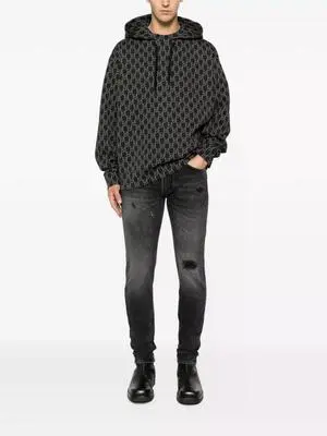 Emporio Armani Distressed Paint-splatter Jeans