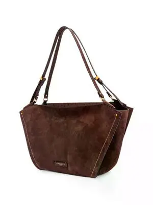 GIANNI CHIARINI Suede Shoulder Bag - Brown