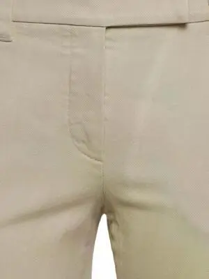 Brunello Cucinelli Beige Gabardine Straight Leg Trousers