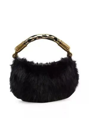 Balmain Mini Faux-fur Tote Bag - Black
