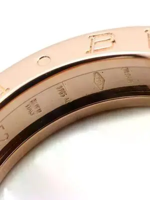 BVLGARI B.zero1 18k Rose Gold Band Ring - Pink