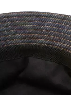 Prada Logo Plaque Denim Bucket Hat