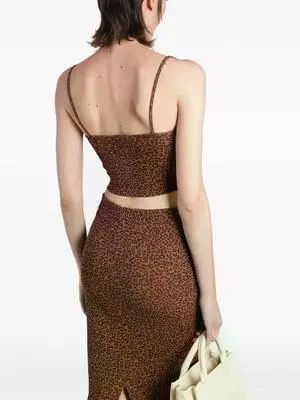 MC2 SAINT BARTH Leopard Print Crop Top