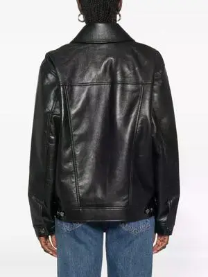 ANINE BING Leather Buttoned Jacket