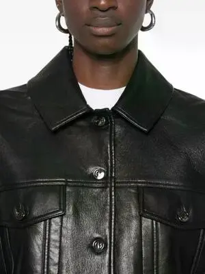 ANINE BING Leather Buttoned Jacket