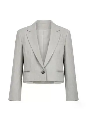 WE-AR4 Single-breasted Cropped Blazer