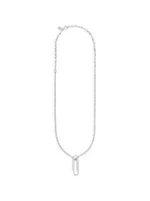 Off-White Paperclip Pendant Cable-link Necklace - Silver
