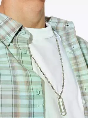 Off-White Paperclip Pendant Cable-link Necklace