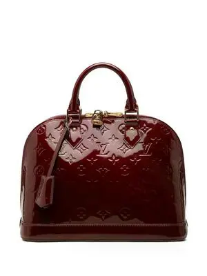 LOUIS VUITTON Monogram Vernis Alma Pm Handbag - Red