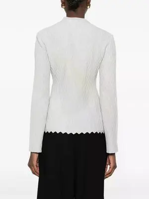 Emporio Armani Scalloped-edge Wave-texture Jacket
