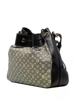 LOUIS VUITTON Monogram Mini Lin Noe Pm Bucket Bag - Grey