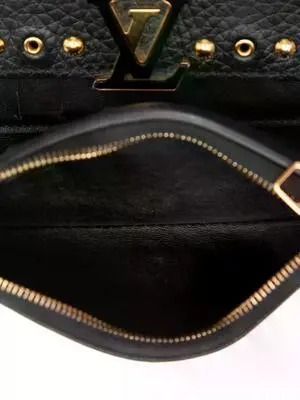 LOUIS VUITTON 2017 Studded Taurillon Capucines Compact Wallet Small Wallets
