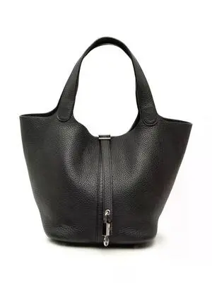 Hermès 2017 Clemence Picotin Lock 22 Handbag - Black