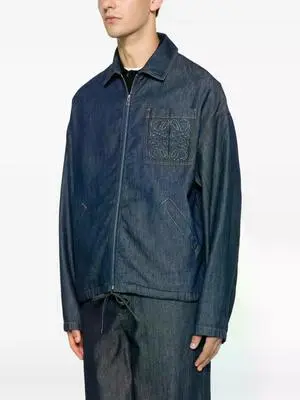 Loewe Anagram Patch Zip-fastening Jacket - Blue